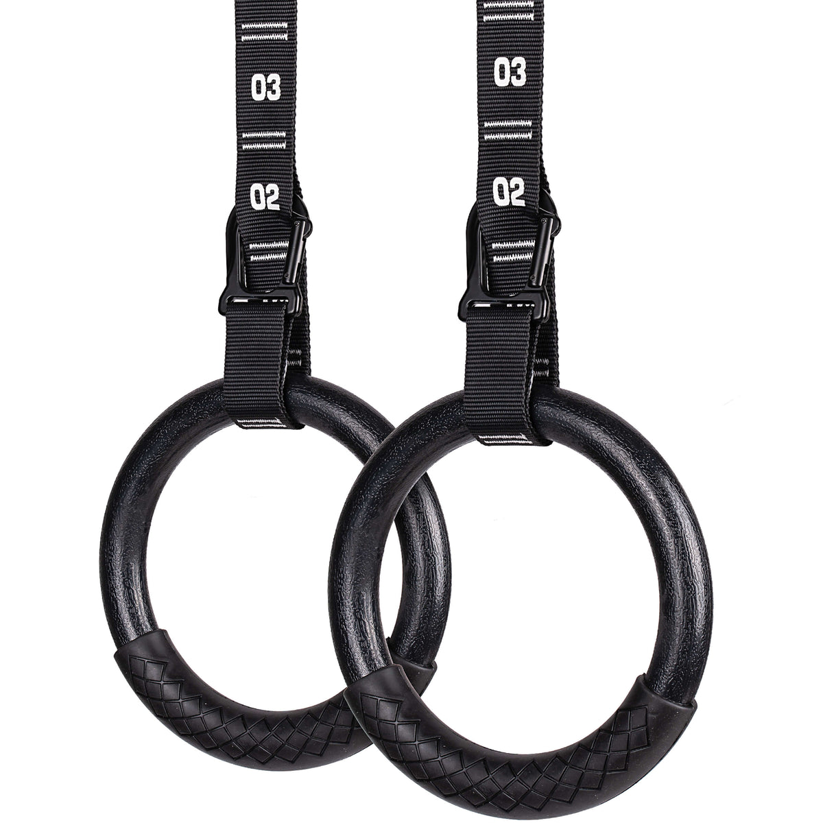 Premium Outdoor Gymnastic Rings with Carabiners (Numbered) – Atomic Iron